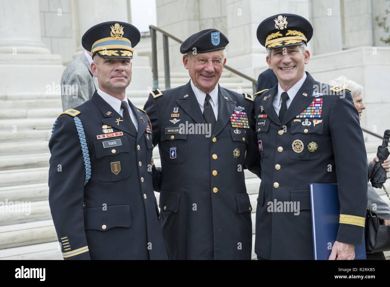 (From left to right) U.S. Army Col. James Tuite, regimental commander ...