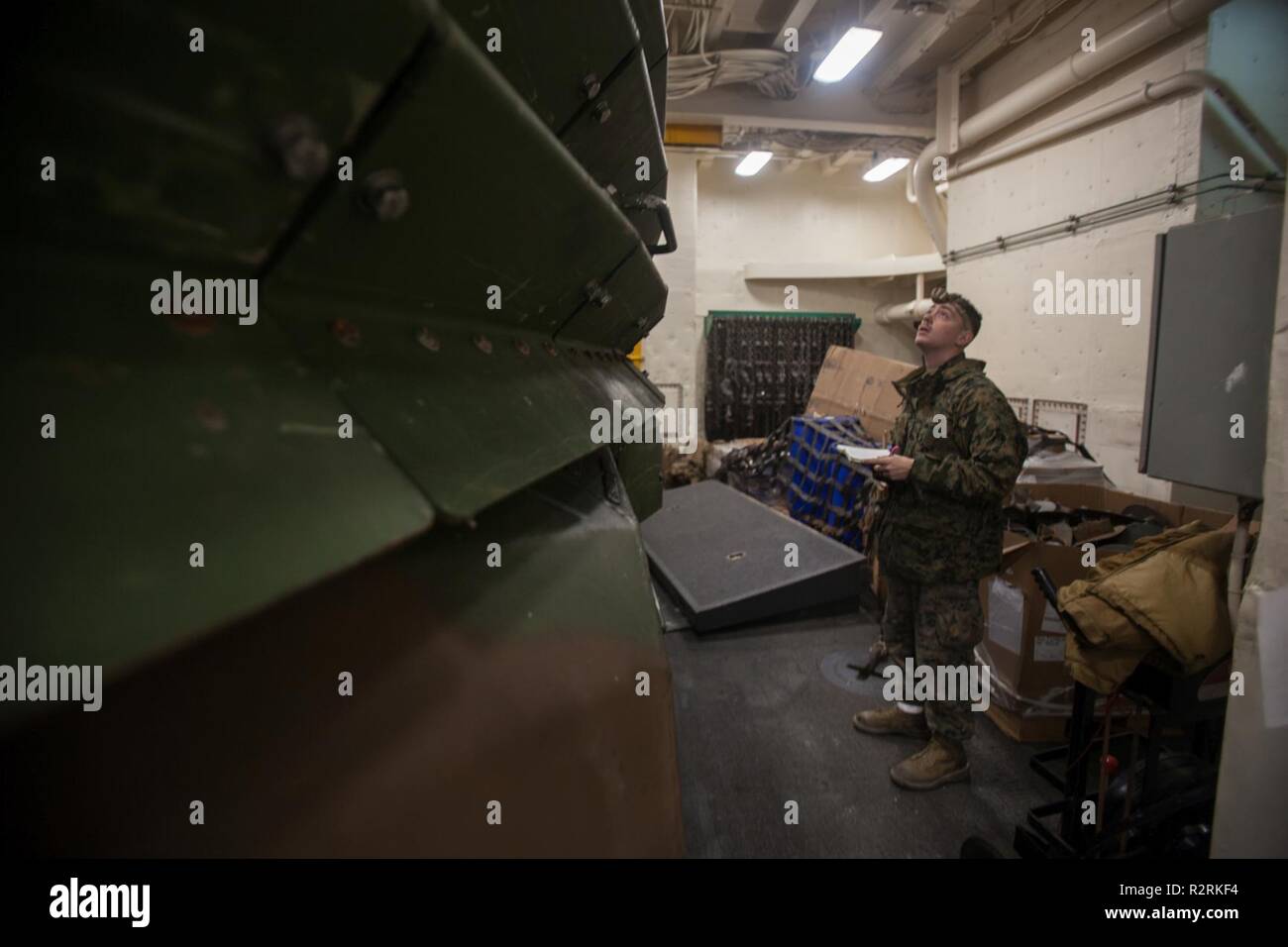 U.S. Marine Corps Cpl. Brandon Smith, with Combat Logistics Battalion ...