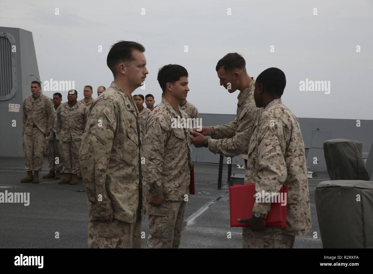 MEDITERRANEAN SEA (Nov. 1, 2018) Marines with Combat Logistics ...