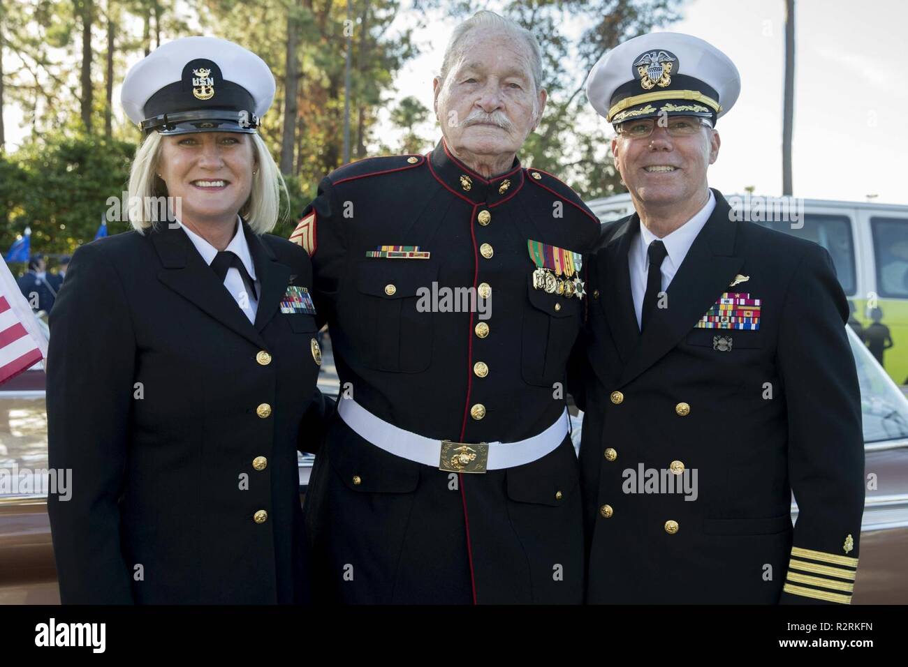 Master Chief Michelle Brooks, left, command master chief of Naval ...
