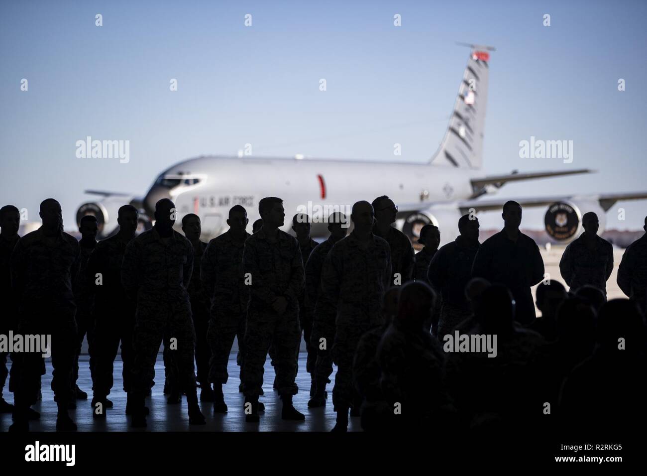 108th Wing Airmen stand by for a change of command ceremony for Col ...