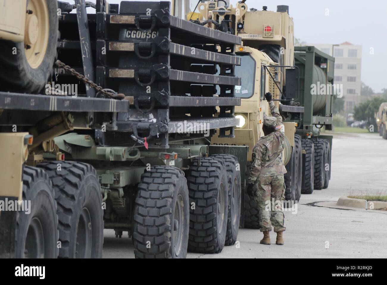 Soldiers from the 289th Quartermaster Company, 553rd Combat Sustainment ...