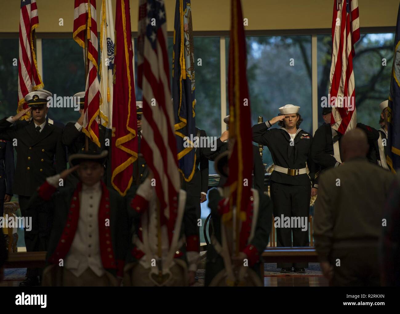 GERMANTOWN, Tenn. (Nov. 4, 2018) Color guards participating in the ...