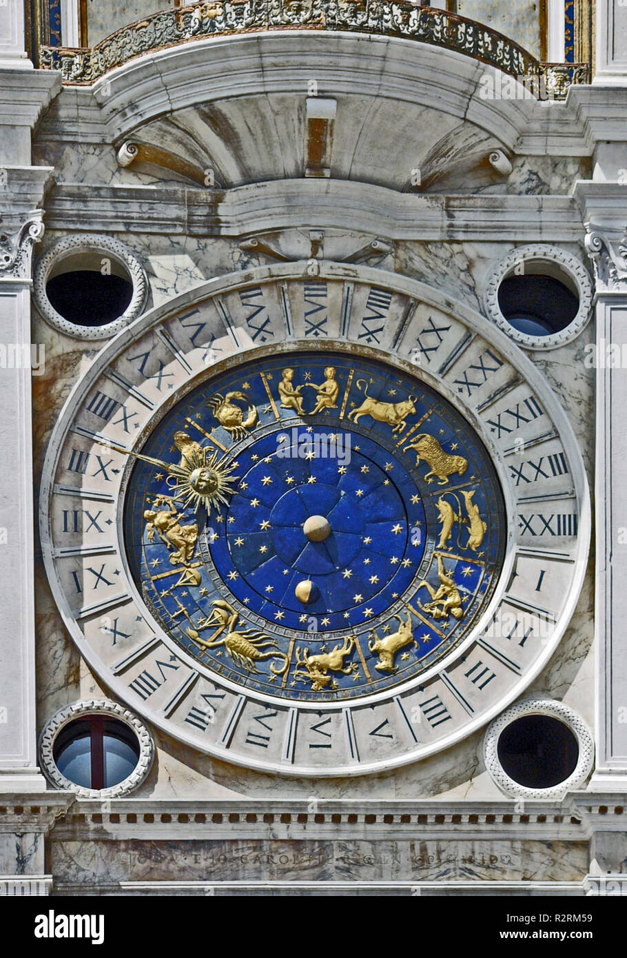 venice - clock tower zodiac signs Stock Photo - Alamy