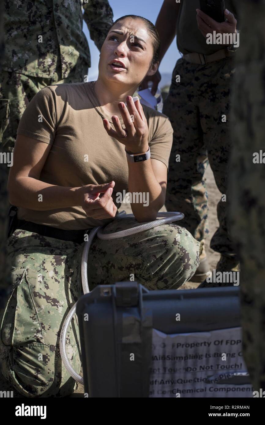 U.S. Navy Petty Officer First Class Karla Quintero, a preventive ...