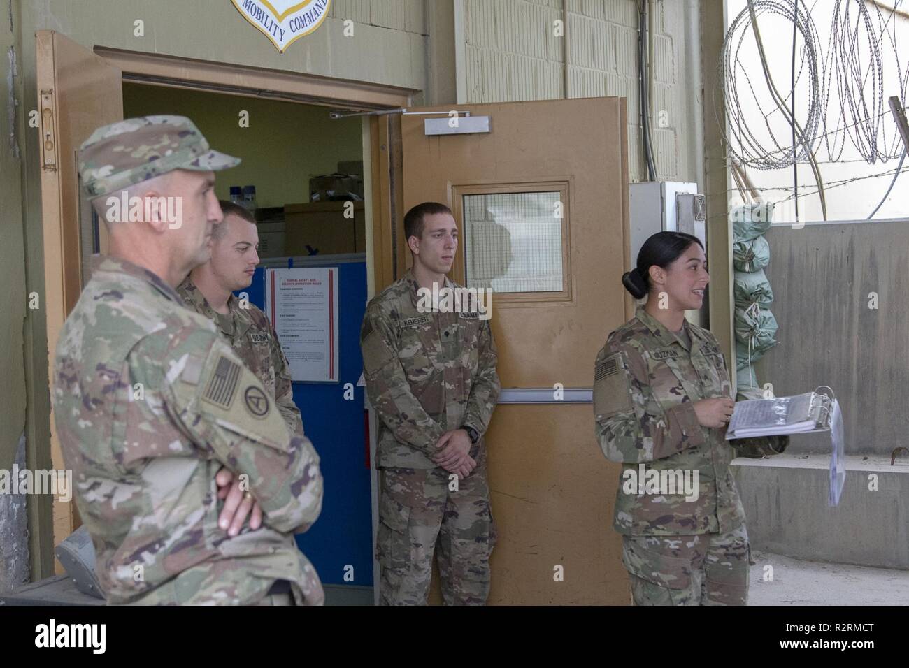 Sgt. Guzman of the 28th Military Police Company briefs the 38th ...