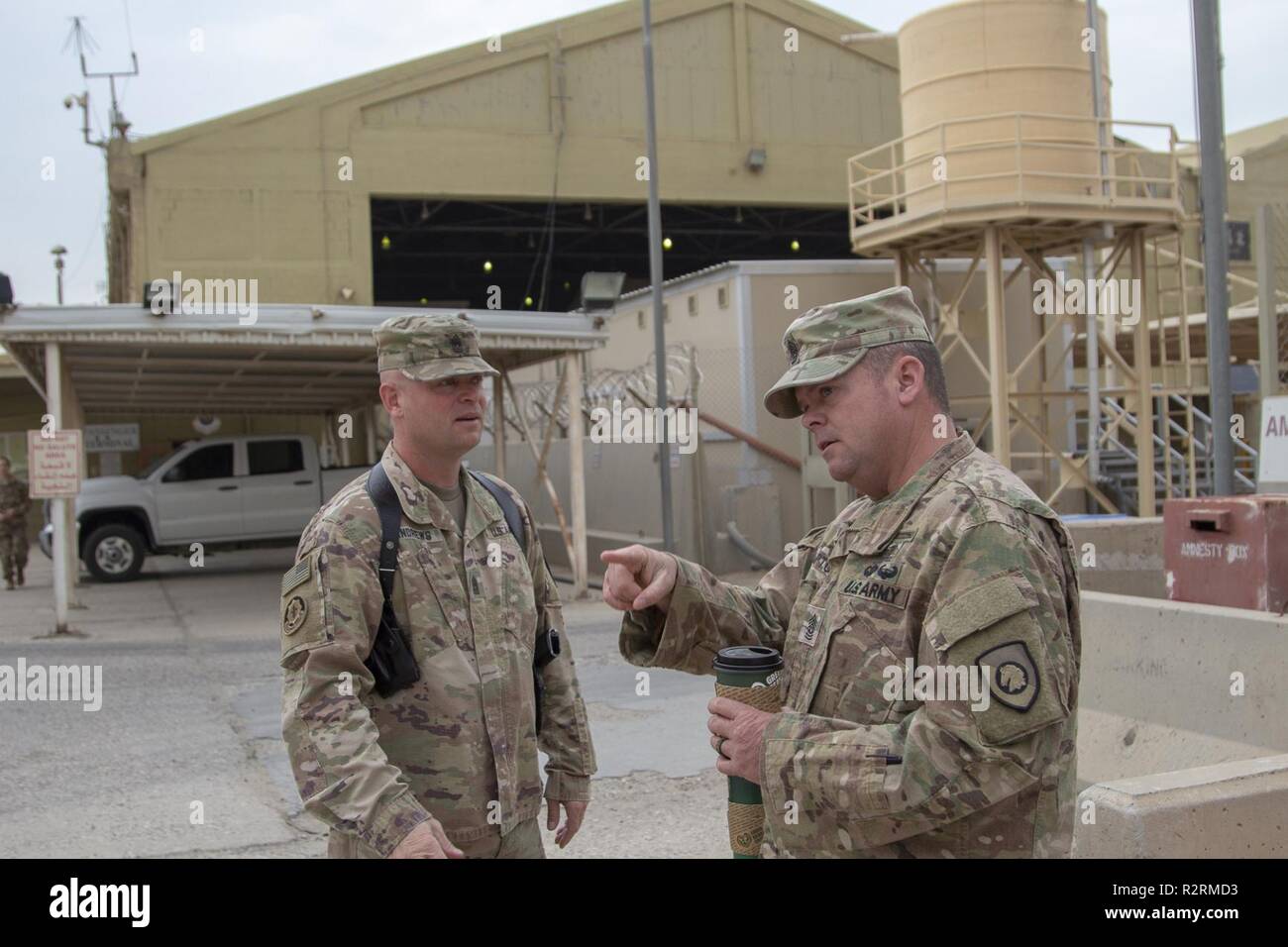 Command Sgt. Maj. Roderick Upton saying farewell to the Command Sgt ...