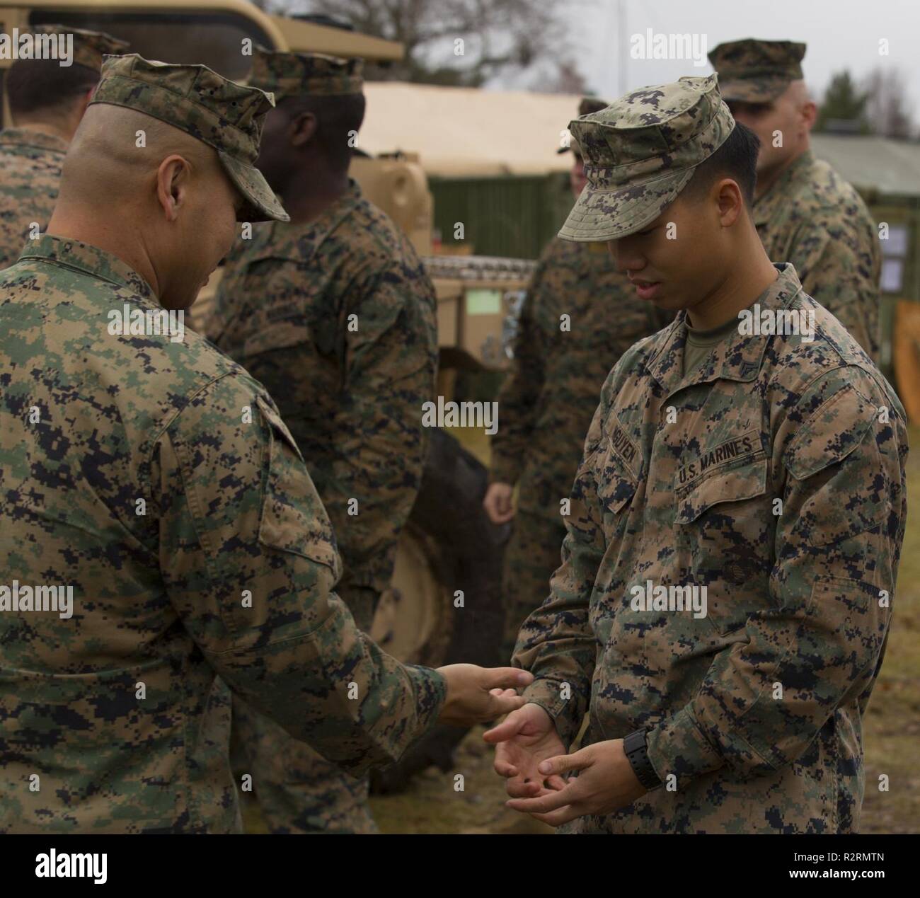 U.S. Marine Corps Master Sgt. Thanh Nguyen with 2nd Marine Logistics ...