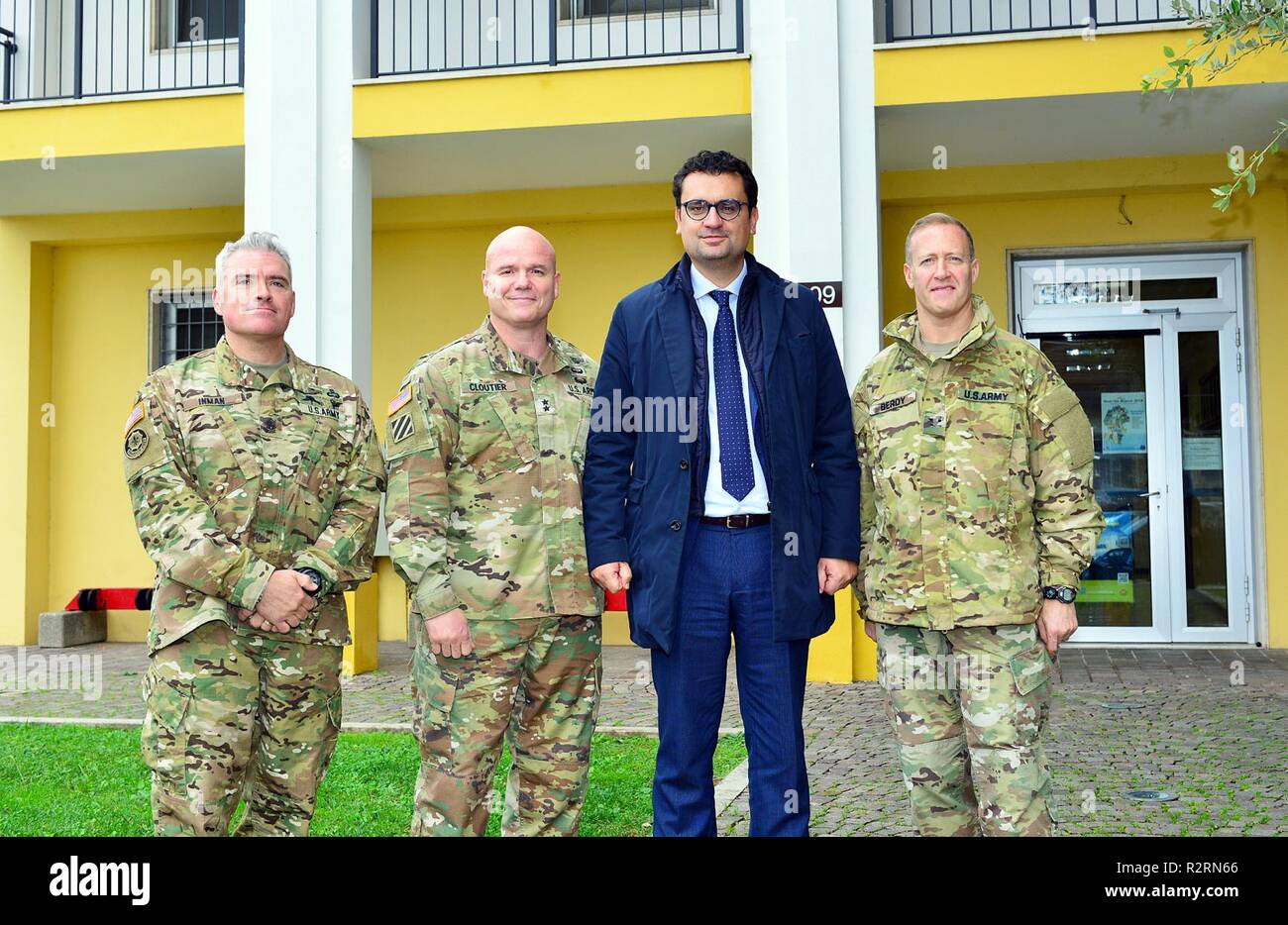 From left, Command Sgt. Maj. Jeremiah E. Inman, U.S. Army Africa senior ...