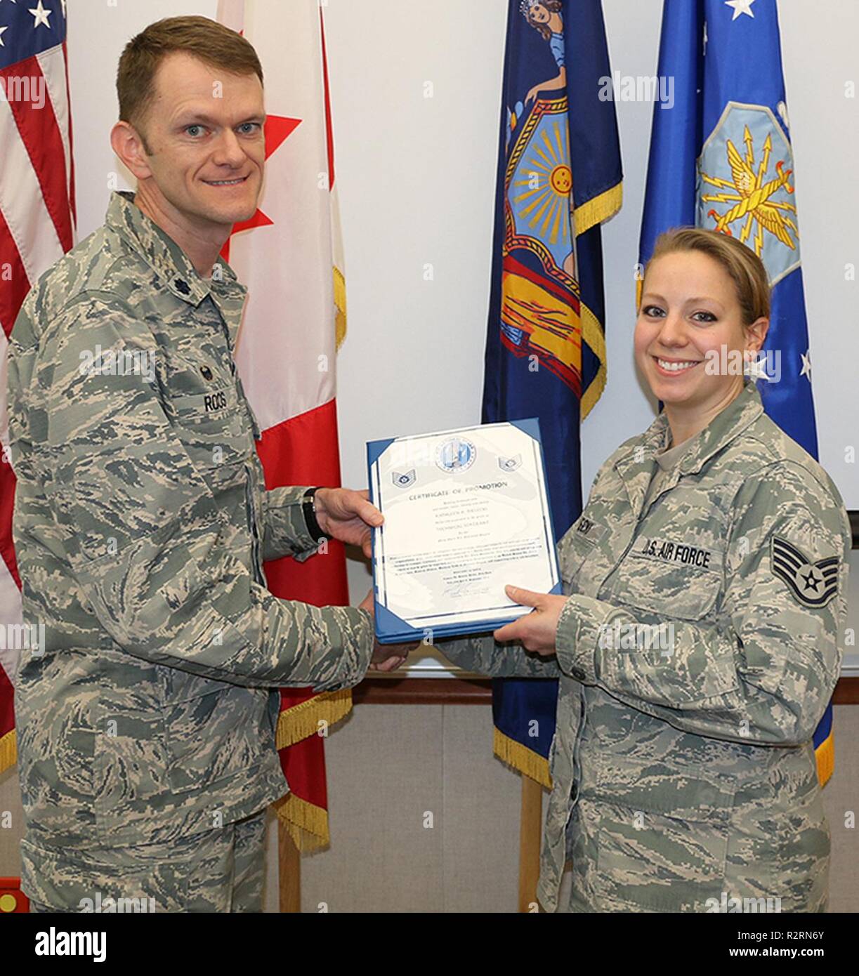 Lt. Col. Joe Roos (left), 224th Air Defense Squadron Commander ...