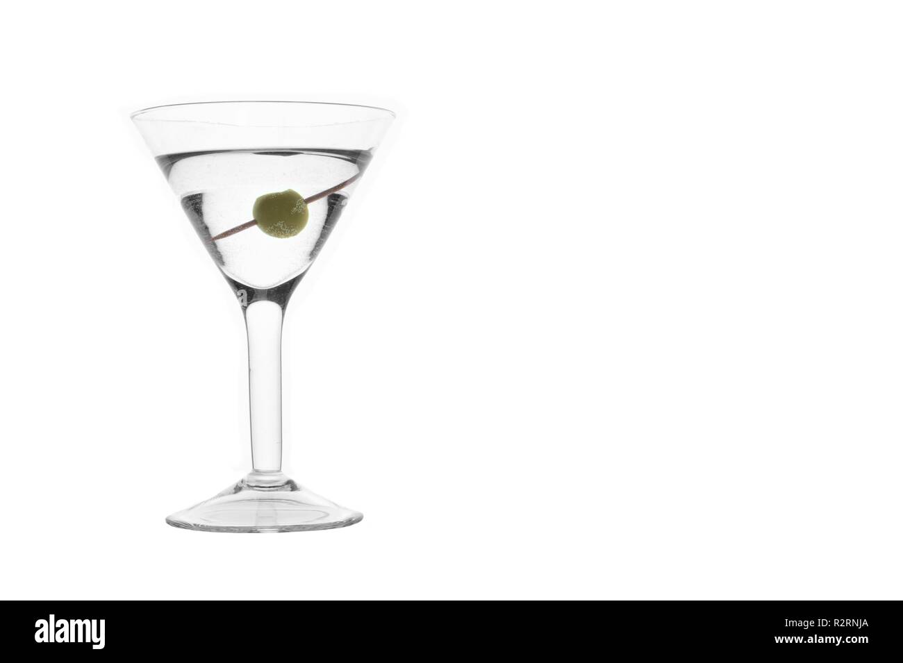 Martini with olive Cut Out Stock Images & Pictures - Alamy