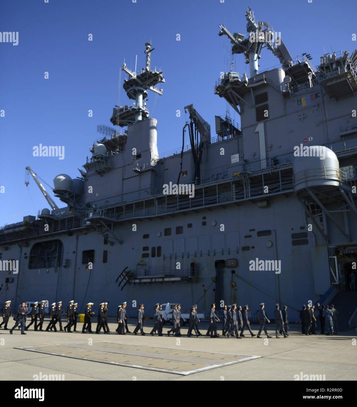 SASEBO, Japan (Nov. 6, 2018) - Midshipmen and cadets from the Republic ...