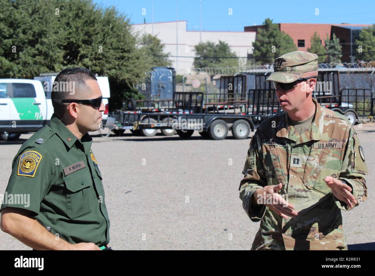 Border Patrol Agent Moreno and Army Capt. Charles Matthews, 62nd ...