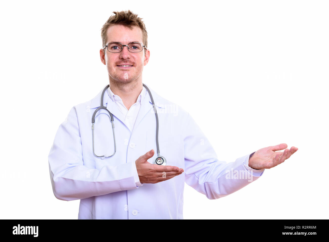 Happy doctor looking camera hi-res stock photography and images - Alamy