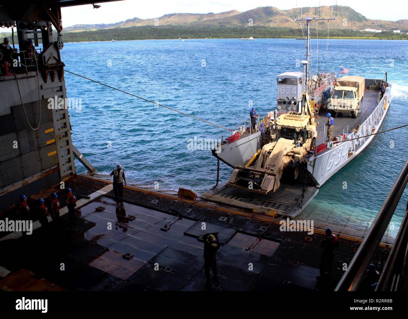 NAVAL BASE GUAM (Nov. 6, 2018) — Heavy equipment vehicles from the ...