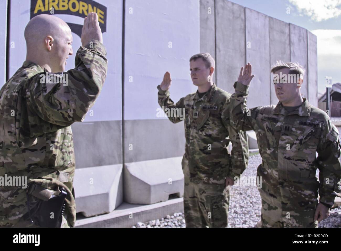 U.S. Army Lt. Col. John R. Gunter, Task Force Shadow commander, pins ...