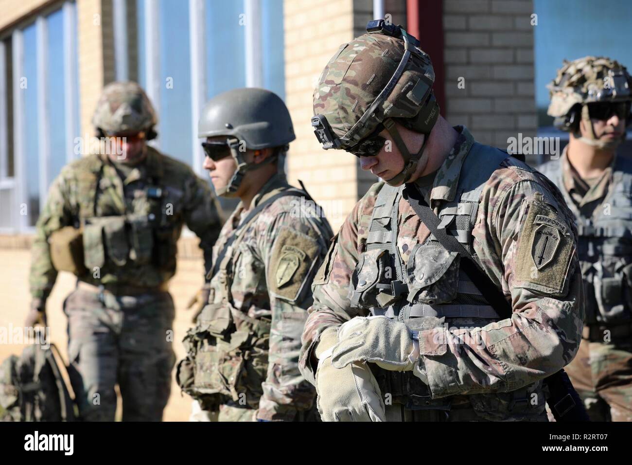 A group of U.S. Army Soldiers, assigned to the 5th Ranger Training ...
