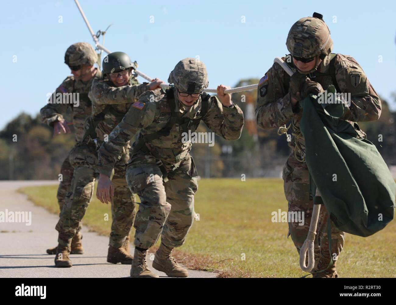 A group of U.S. Army Soldiers, assigned to the 5th Ranger Training ...