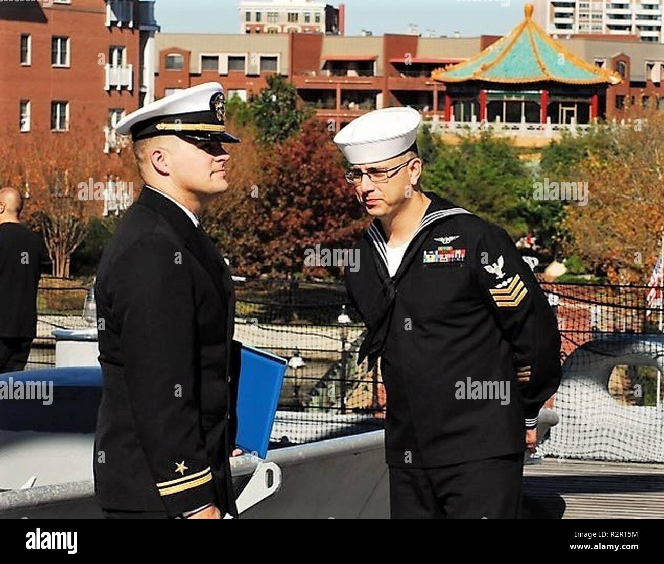 The Hampton Roads Naval Museum hosted a re-enlistment ceremony today ...