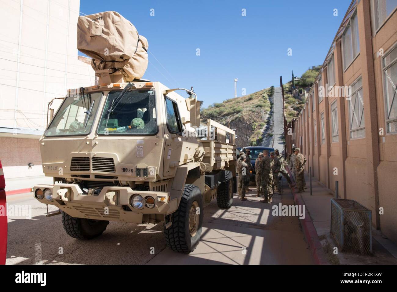 U.S. Army 104th ECC, 62nd EV BN arrives at the Nogales DeConcini Port ...