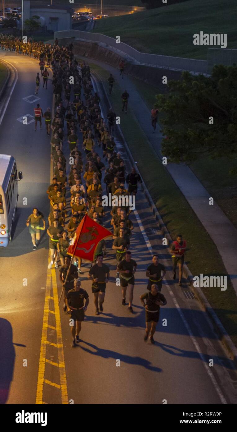 U.S. Marines assigned to Headquarters and Support Battalion, Marine ...