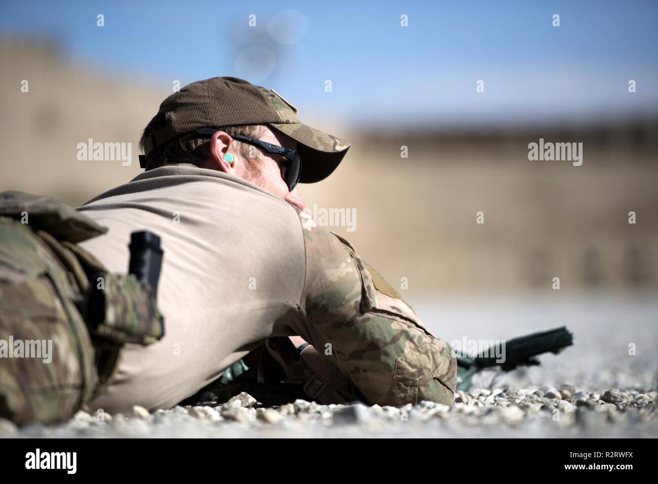 U.S Air Force pararescue Airmen conduct combat arms training Nov. 1 ...