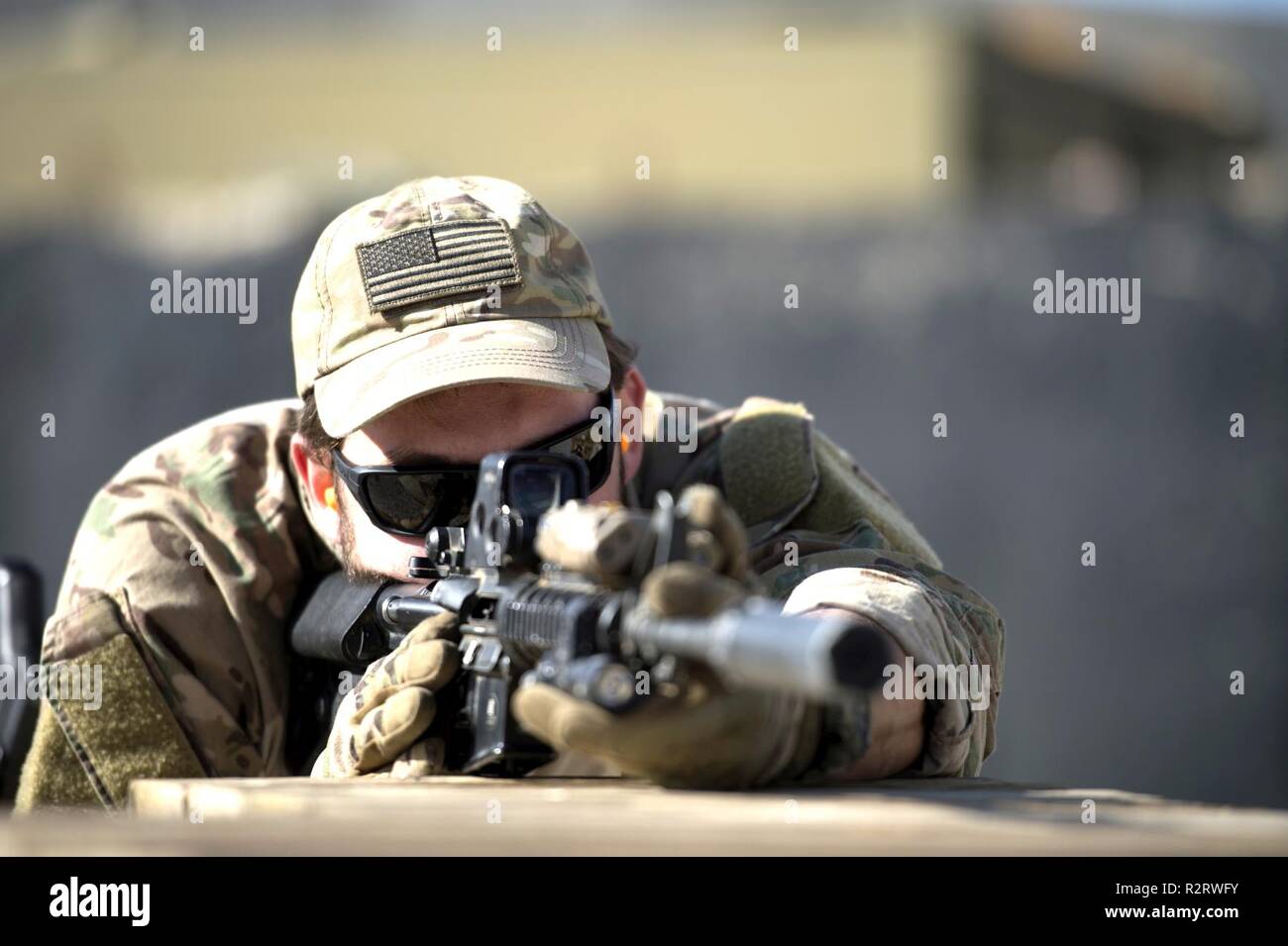 U.S Air Force pararescue Airmen conduct combat arms training Nov. 1 ...