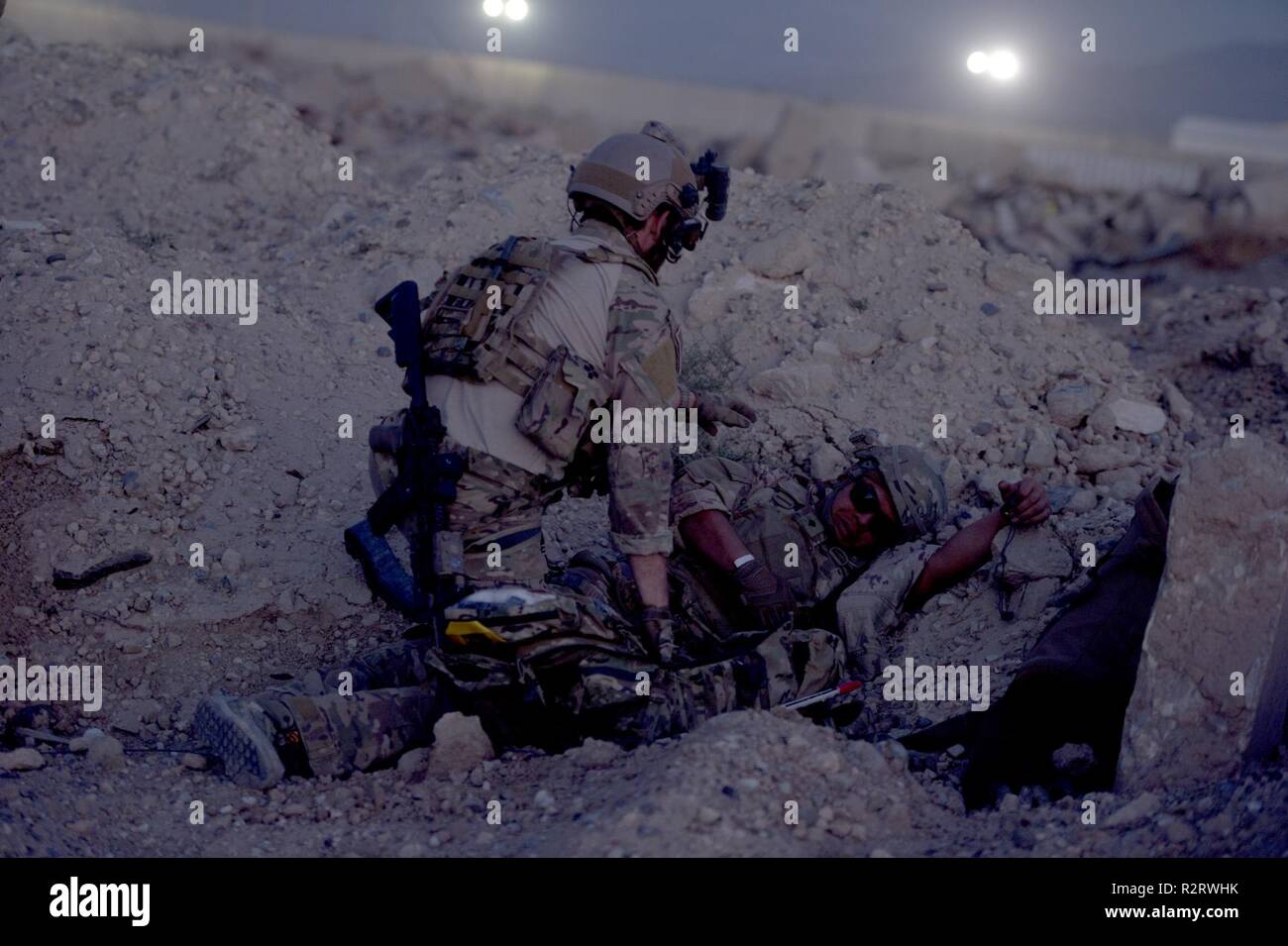 U.S. Air Force pararescue Airmen conduct helicopter hoist training Nov ...