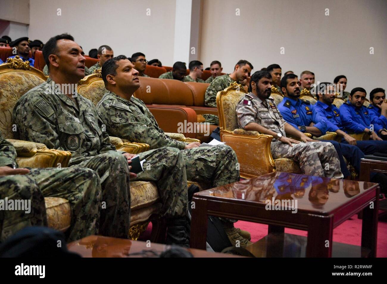 DOHA, Qatar (Nov. 5, 2018) Cmdr. John Bowen, commanding officer of ...