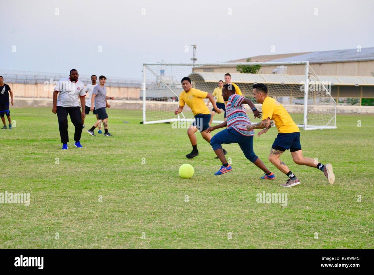 DOHA, Qatar (Nov. 5, 2018) Members of the U.S. Navy and Coast Guard ...