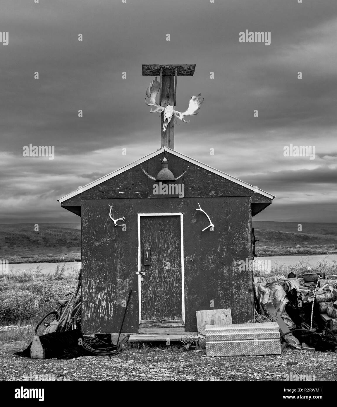 A view of a structure from the Happy Valley Camp on Dalton Highway in ...