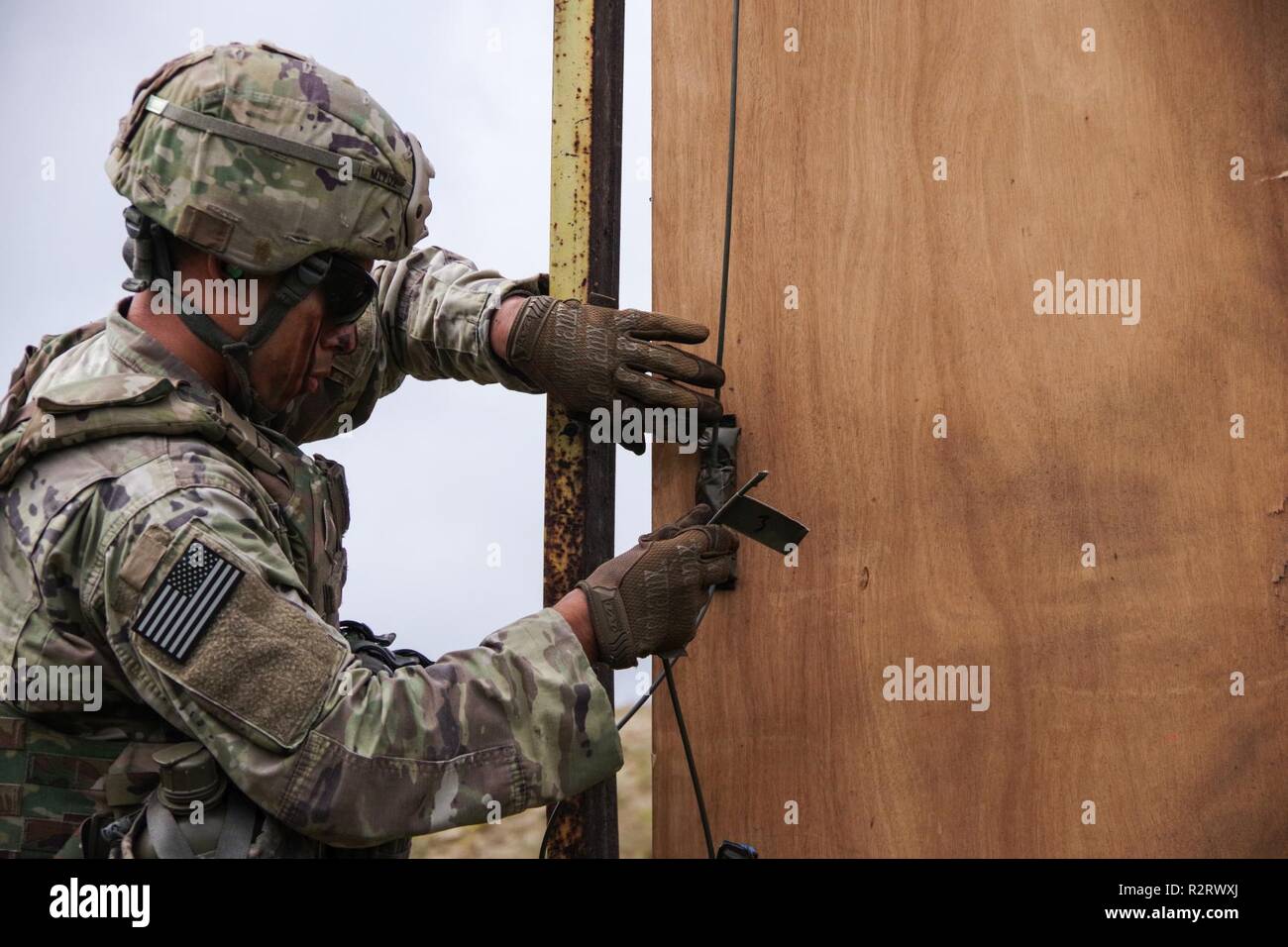 A Paratrooper assigned to Company A, 307th Airborne Engineer Battalion ...