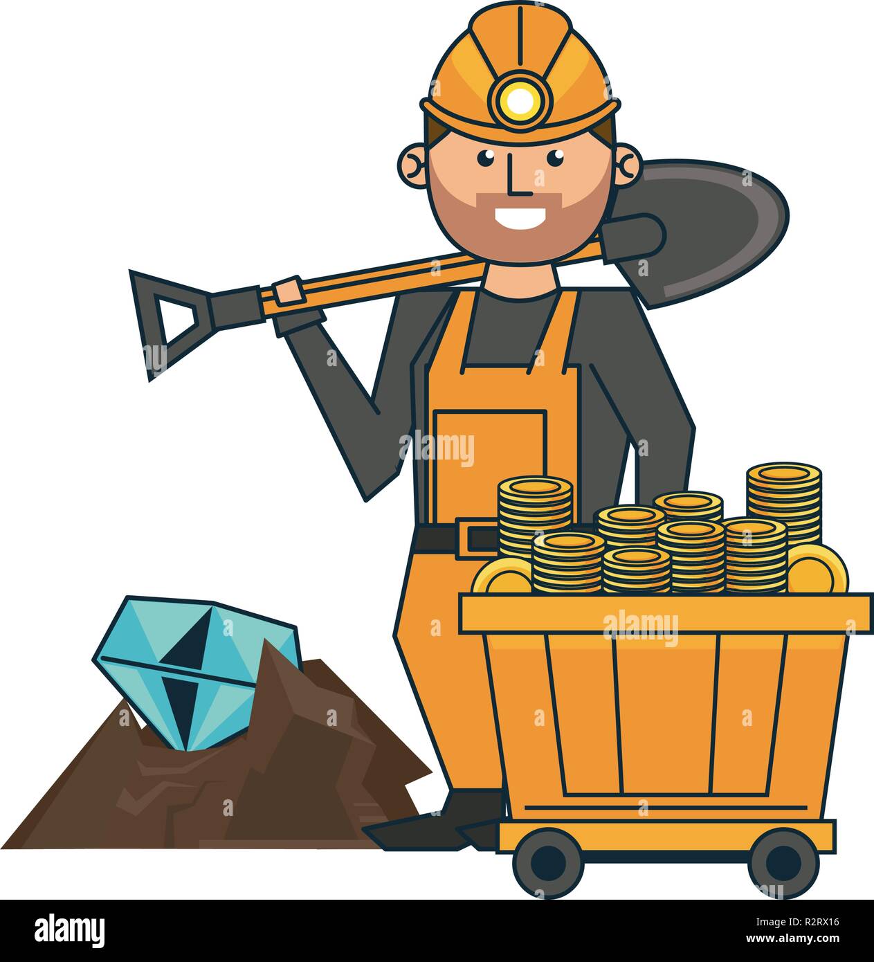 Diamond Miner Clipart