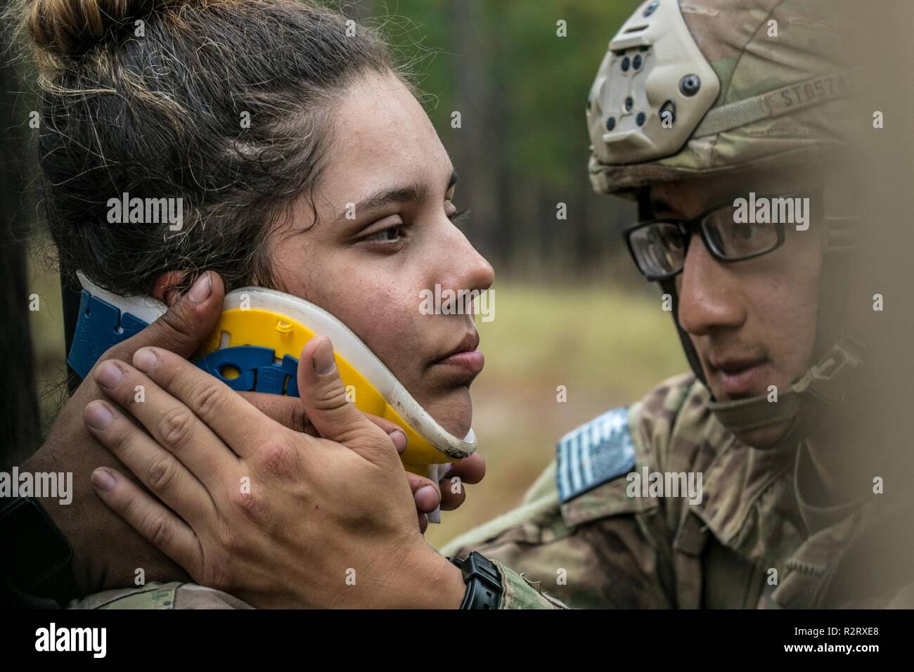 A combat medic assigned to the 82nd Airborne Division, Fort Bragg, N.C ...