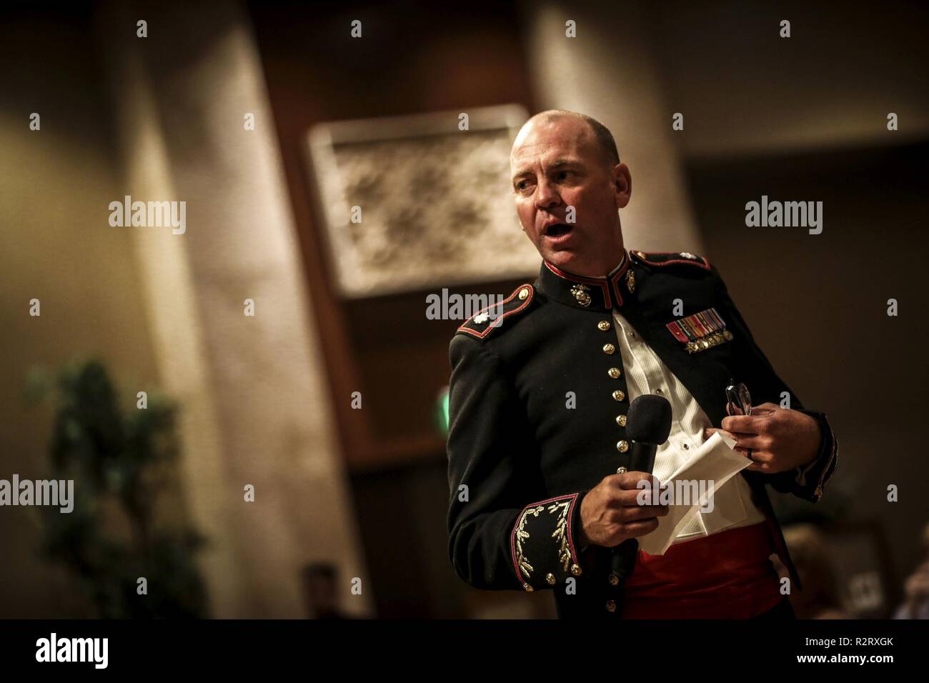 U.S. Marine Corps Lt. Col. Eric A. Meador (left), 1st Battalion, 3rd ...