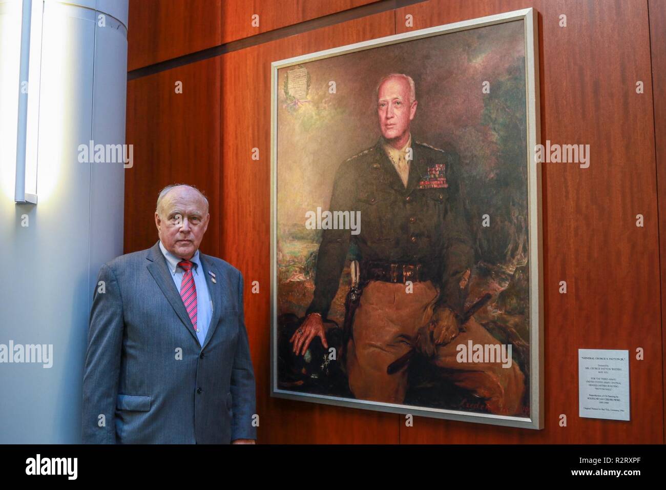 Mr. George Patton Waters, grandson to General George S. Patton stands ...