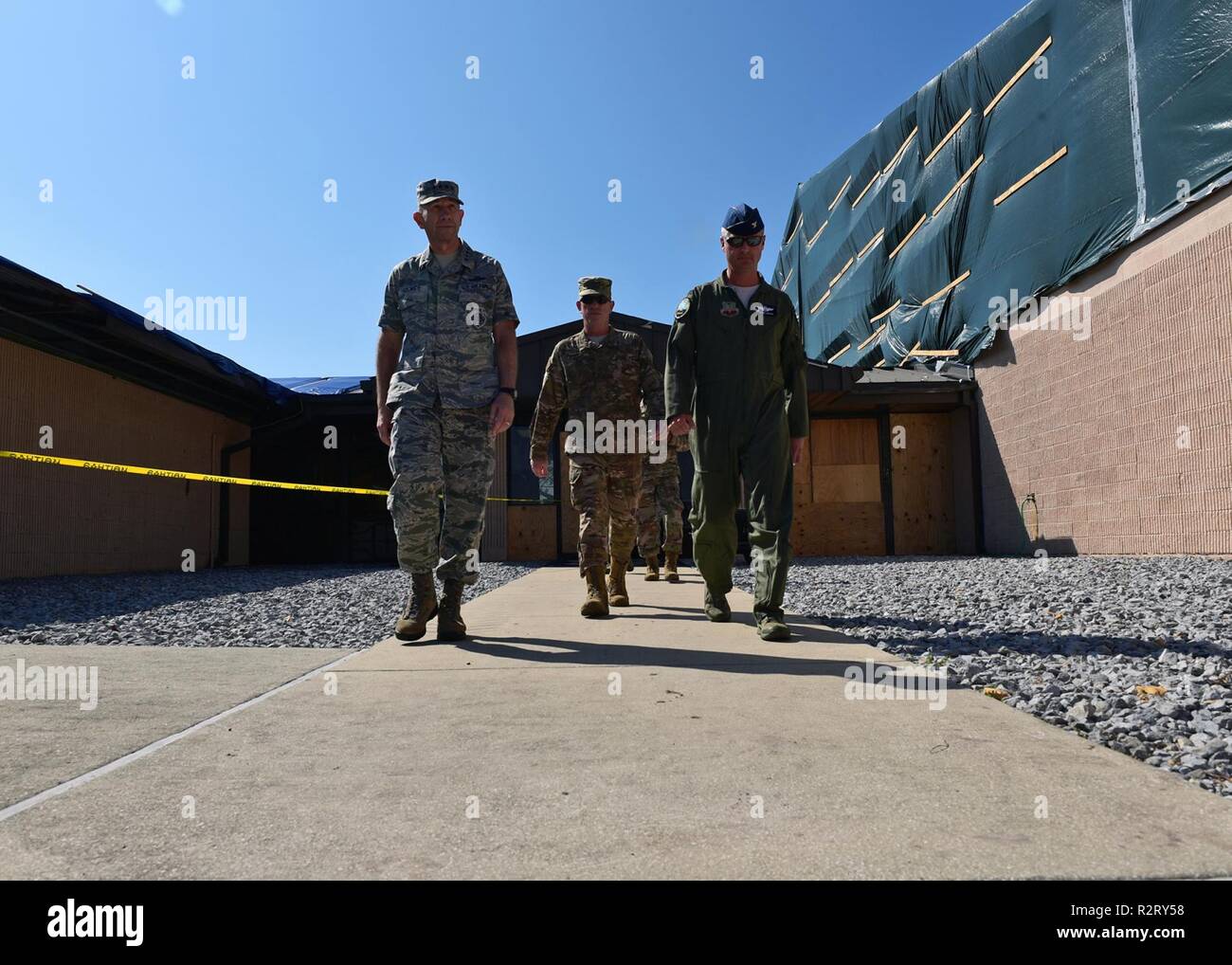 U.S. Air Force Gen. Mike Holmes, Air Combat Command commander, left ...