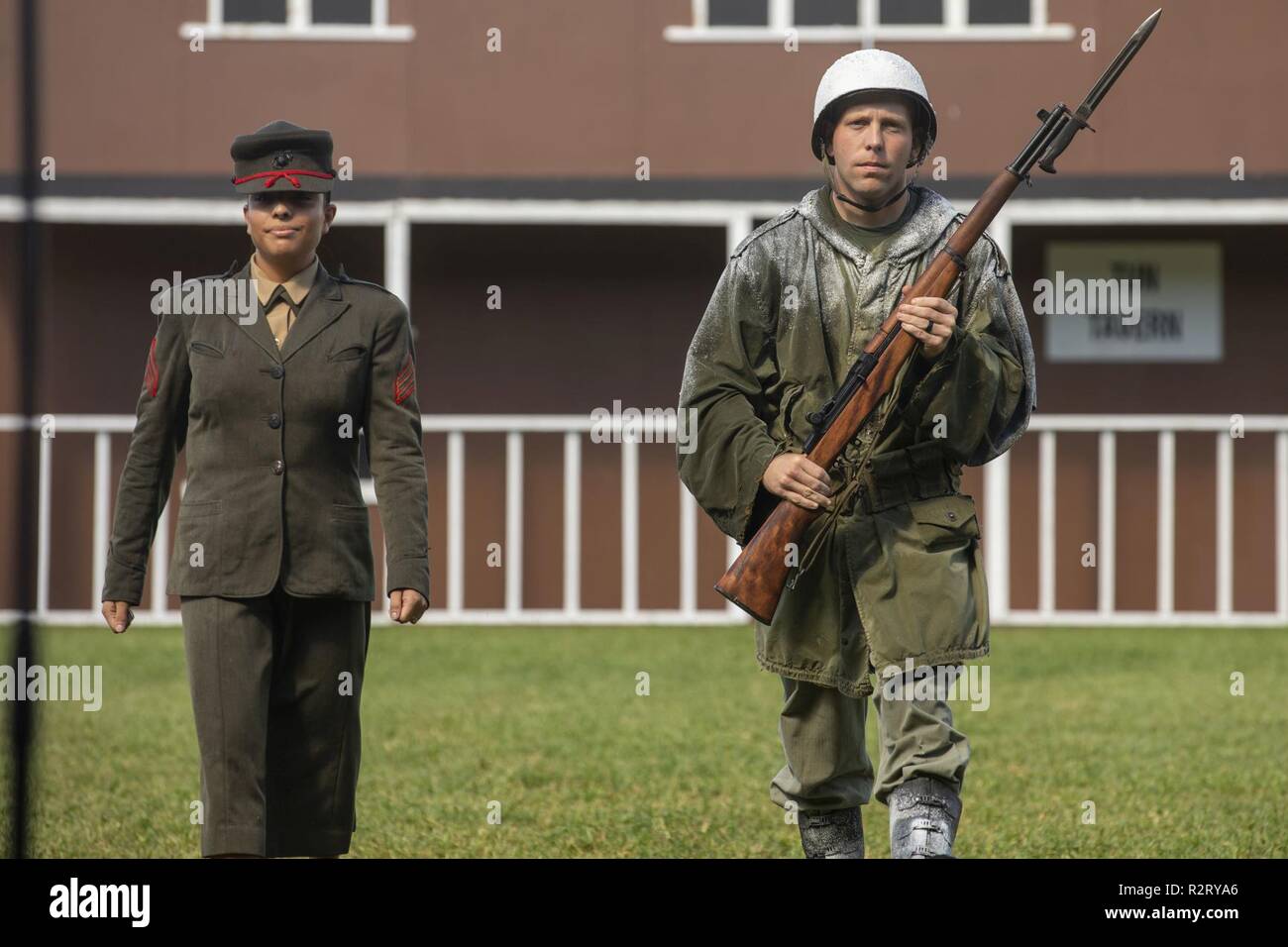 U.S. Marine Corps Lance Cpl. Elizabeth Bedolla and Lance Cpl. James ...