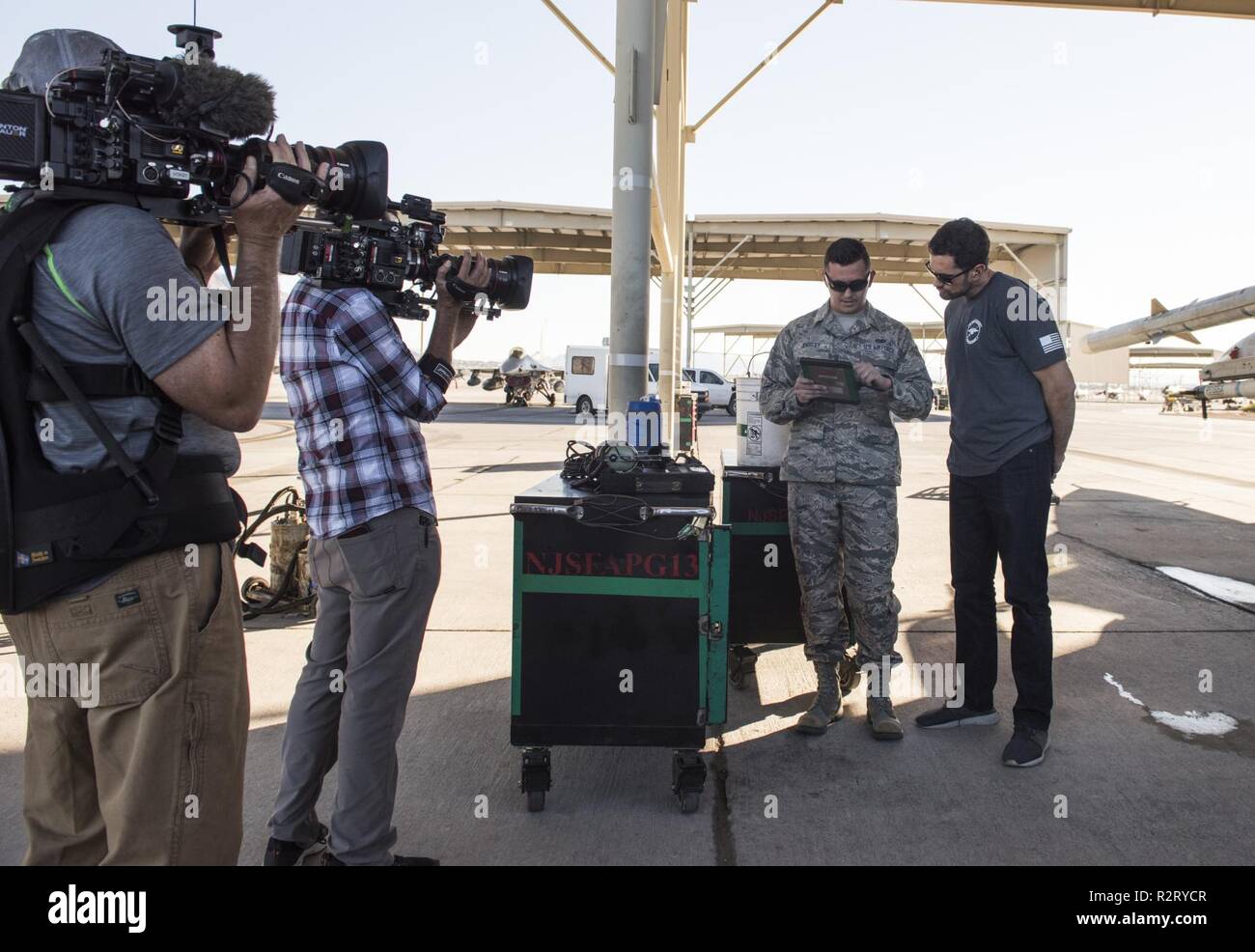 Senior Airman Aaron Knisley, 57th Aircraft Maintenance Squadron crew ...