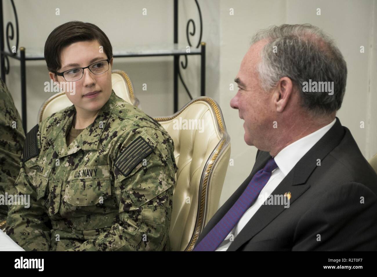 NAVAL STATION ROTA, Spain (November 9, 2018) The Honorable Tim Kaine ...