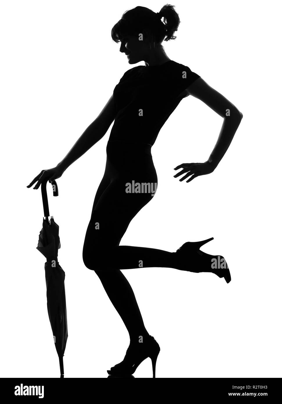 Side profile woman full Black and White Stock Photos & Images - Alamy