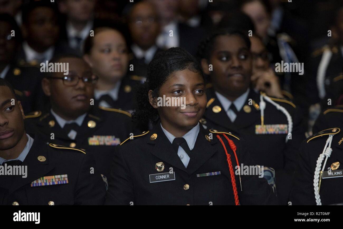 An ROTC cadet smiles during a development conference with U.S. Army ...