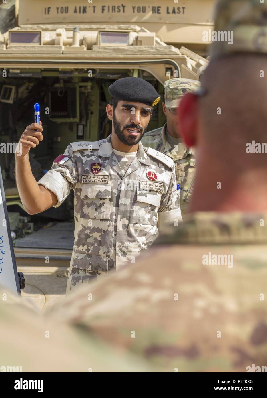 UM HATTAH, Qatar – Qatar Emiri Land Force 1st Lt. Salim Al-Nabit ...