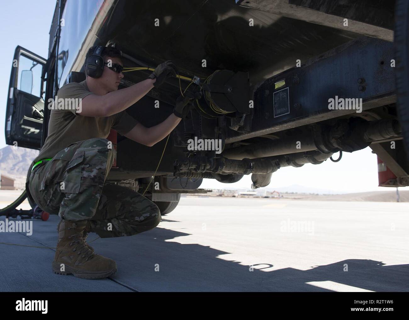 Airman 1st Class Joseph Main, 99th Logistics Readiness Squadron fuels ...