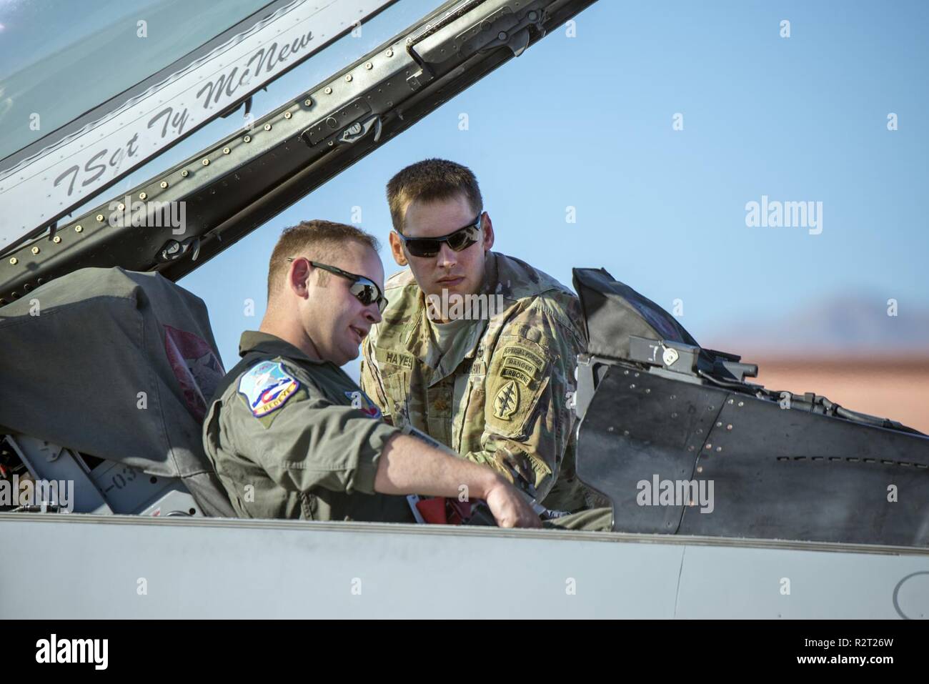 U.S. Air Force Capt. Phil “Upper” Butler (left), a pilot with the 120th ...