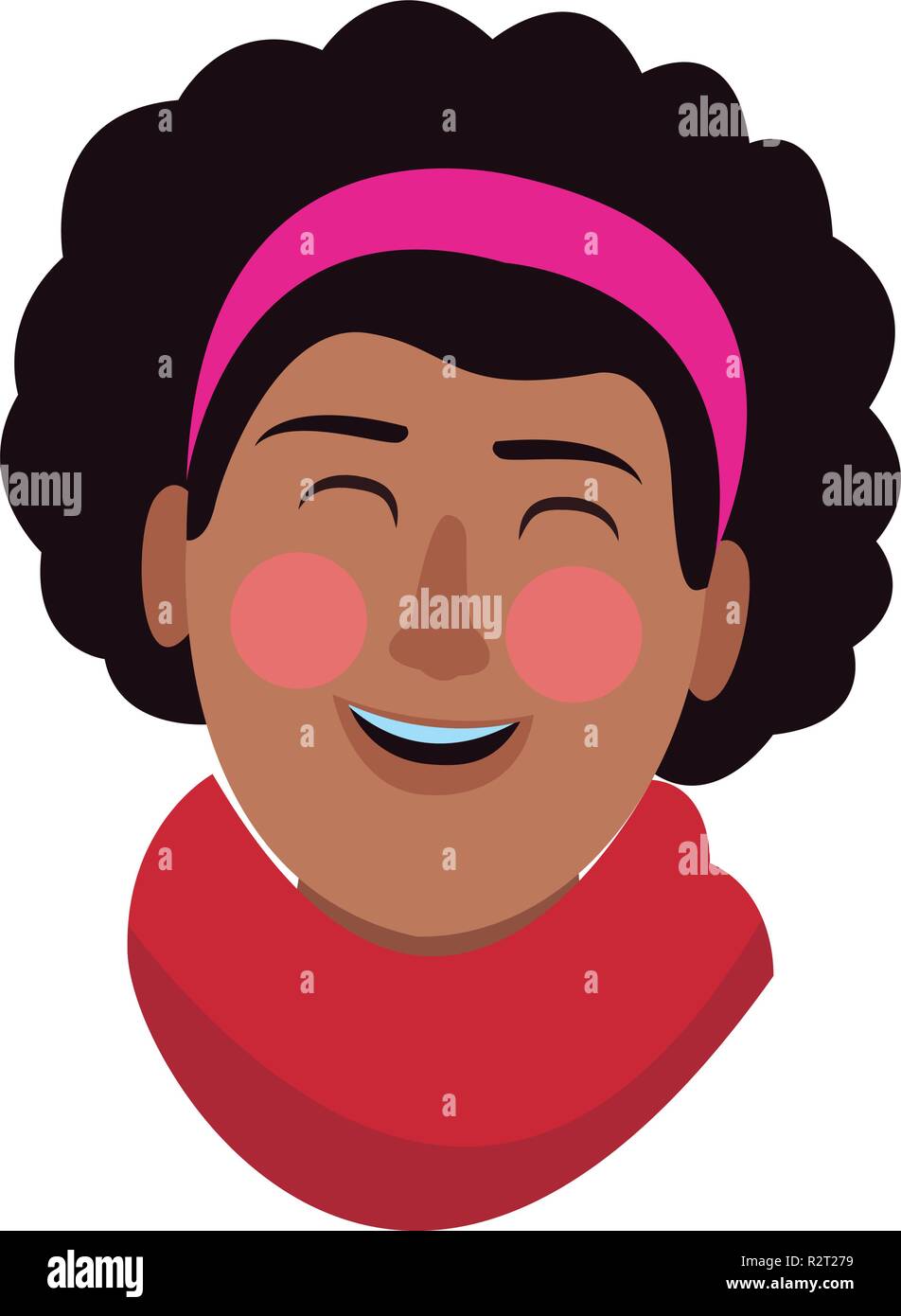 woman face smiling with scarf vector illustration graphic design Stock ...