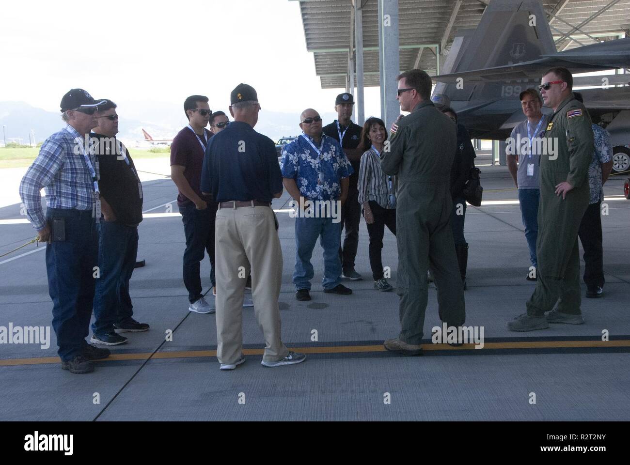 Bosses of Hawaii Air National Guard (HIANG) employees, stand on the ...