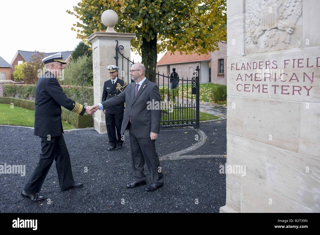 WAREGEM, Belgium (Nov. 11, 2018) Adm. James G. Foggo III, commander, U ...