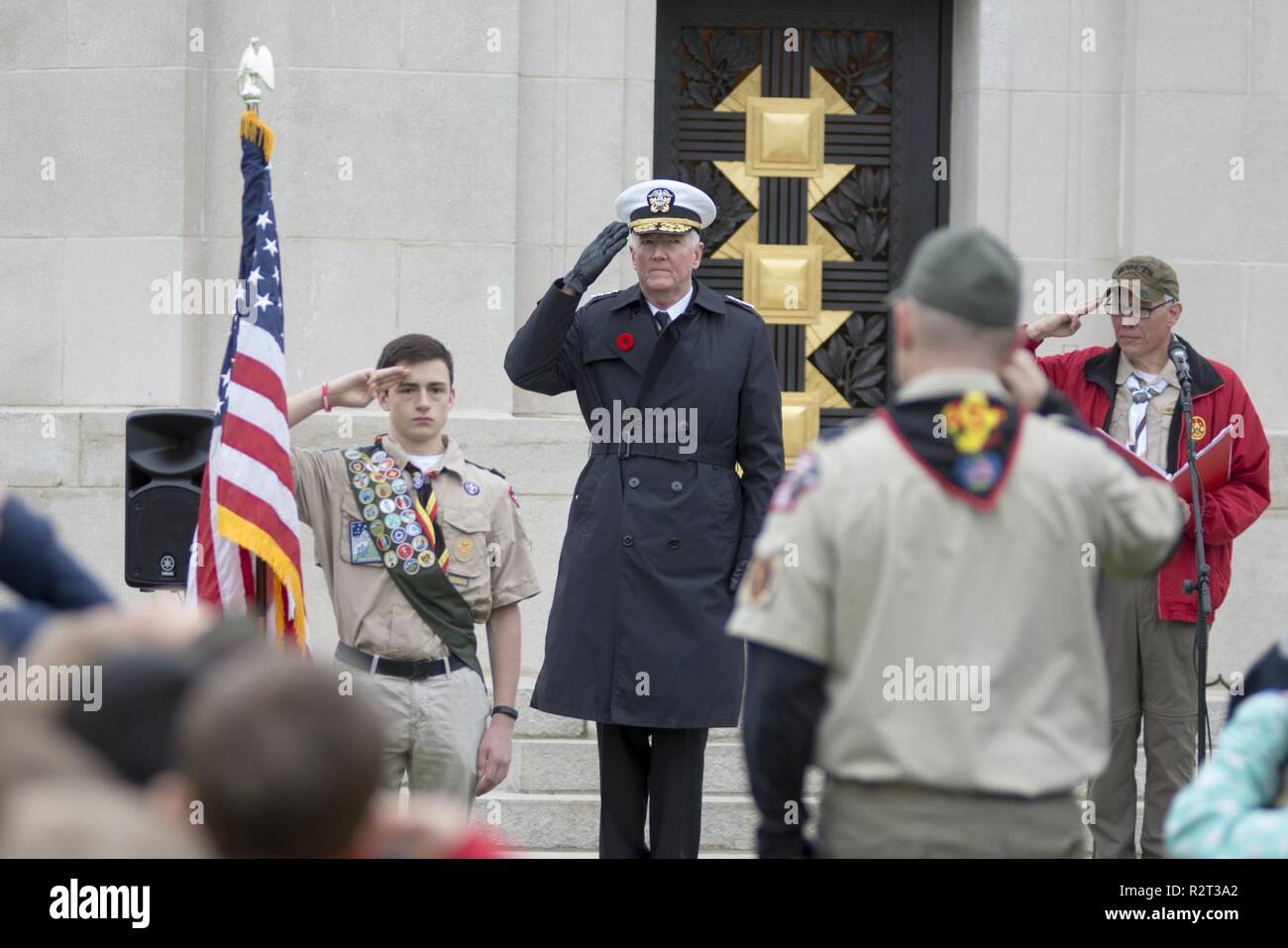 WAREGEM, Belgium (Nov. 11, 2018) Adm. James G. Foggo III, commander, U ...