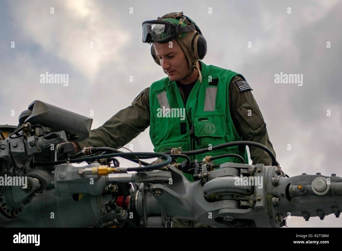ATLANTIC OCEAN (Nov. 7, 2018) Lt. Matthew Miller, an MH-60R Sea Hawk ...